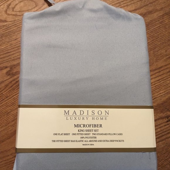 Madison | Bedding | Sheet Set King Size Nwt Light Bluishgreen | Poshmark